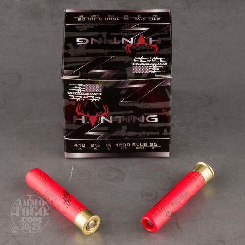 410 Gauge Ammo - 25 Rounds of 1/4 oz. Rifled Slug by Veteran Ammo