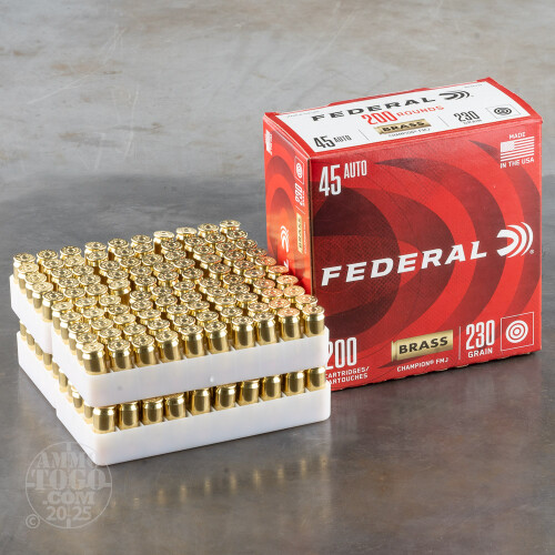 Bulk Federal 45 ACP (Auto) Ammo for Sale - 1000 Rounds