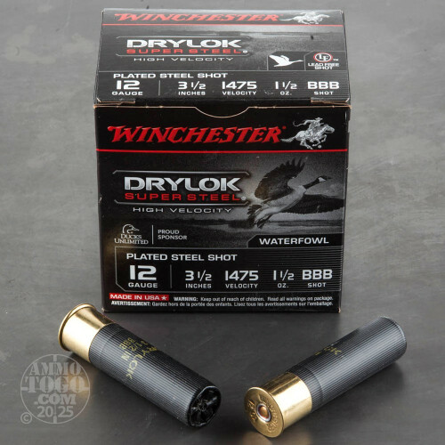 12 Gauge Ammo - 25 Rounds of 1-1/2 oz. BBB Shot by Winchester