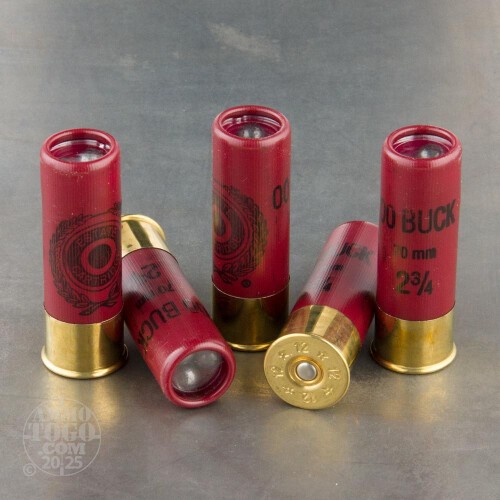 12 Gauge Ammo - 250 Rounds of #00 Buck by Estate Cartridge