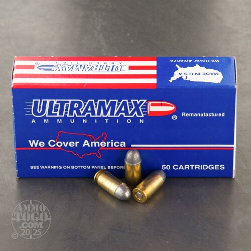 45 ACP (Auto) Ammunition for Sale. Ultramax 230 Grain Lead Round Nose ...