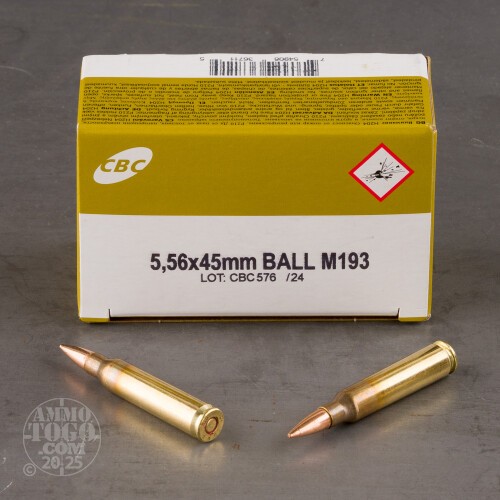 5.56x45mm Ammunition for Sale. CBC 55 Grain Full Metal Jacket (FMJ ...