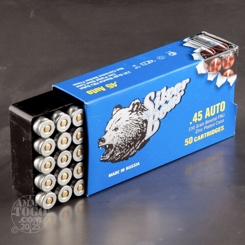 Bulk Silver Bear 45 ACP (Auto) Ammo for Sale - 500 Rounds