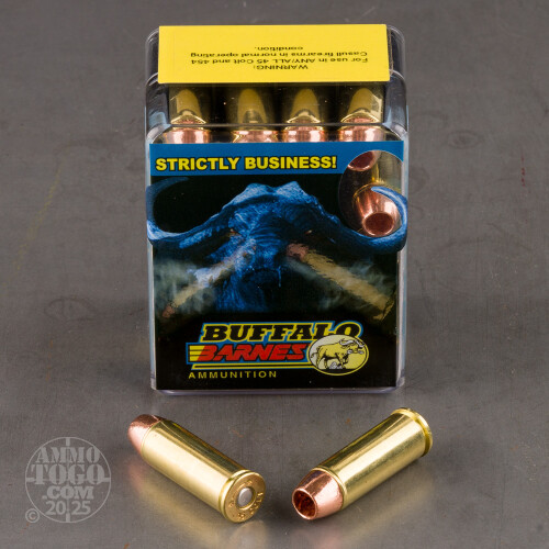 45 Long Colt Ammo - 20 Rounds of 225 Grain Solid Copper Hollow Point ...