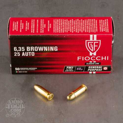 Bulk 25 Auto (ACP) Ammo by Fiocchi for Sale - 1000 Rounds