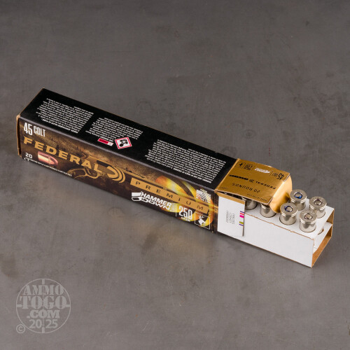 45 Long Colt Ammo - 20 Rounds of 250 Grain #1 Shot by Federal