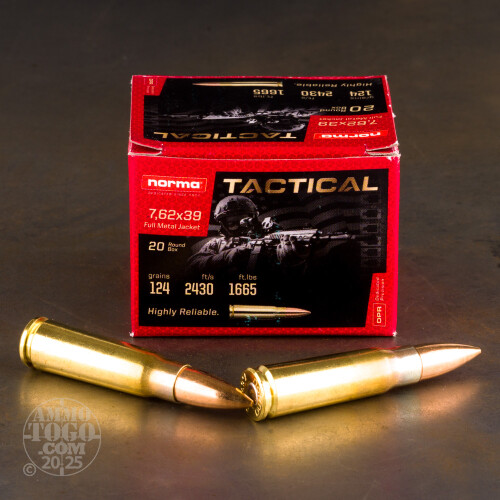 Cheap 7.62X39 ammo - Bulk Norma Full Metal Jacket (FMJ) 1000 Round Packs