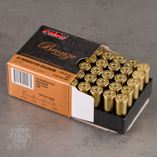 44 Magnum Jacketed Hollow-Point (JHP) Ammo for Sale by PMC - 25 Rounds