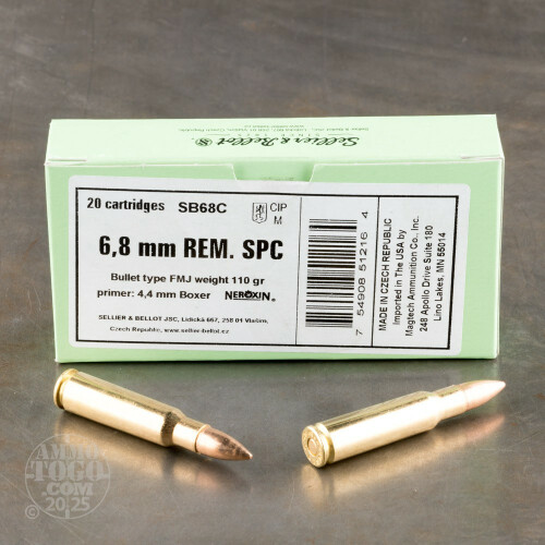 Cheap 6.8 SPC ammo - Bulk Sellier & Bellot Full Metal Jacket (FMJ) 1000 Round Packs