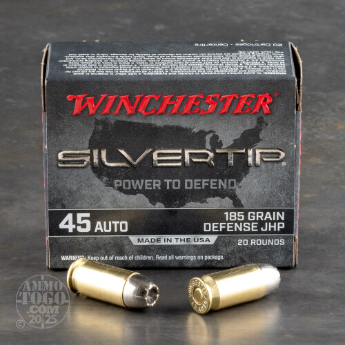 45 ACP (Auto) Ammo - 200 Rounds of 185 Grain Jacketed Hollow-Point (JHP ...