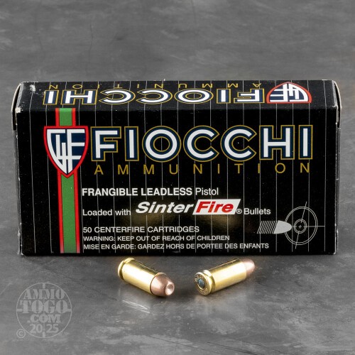 40 Smith & Wesson Frangible Ammo for Sale by Fiocchi - 50 Rounds