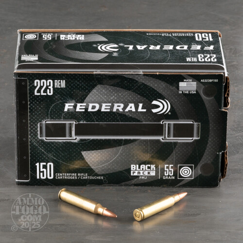 223 Remington Ammo - 150 Rounds of 55 Grain Full Metal Jacket (FMJ) by ...
