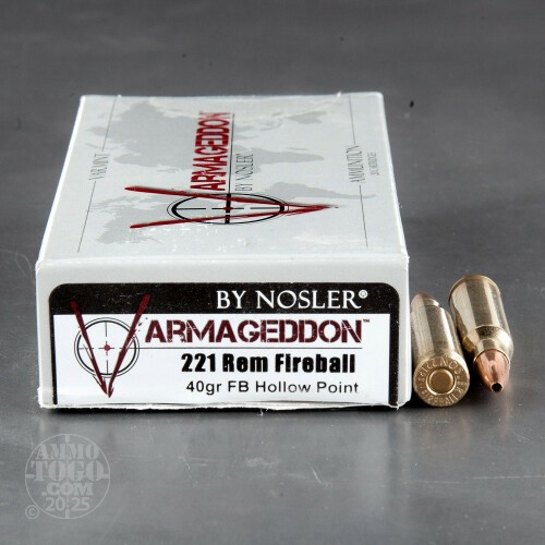 221 Fireball Ammunition for Sale. Nosler Ammunition 40 Grain Flat Base ...