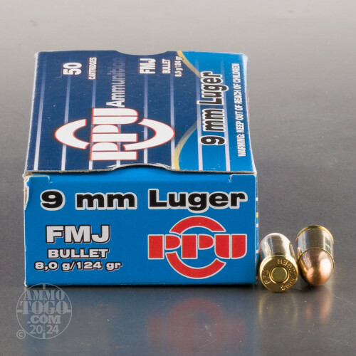 9mm Luger (9x19) Full Metal Jacket (FMJ) Ammo for Sale by Prvi Partizan ...