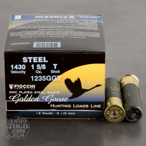 12 Gauge Ammo - 25 Rounds of 1-5/8 oz. T Shot by Fiocchi