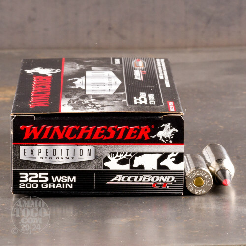 325 WSM Ammunition for Sale. Winchester 200 Grain Nosler AccuBond - 20 ...