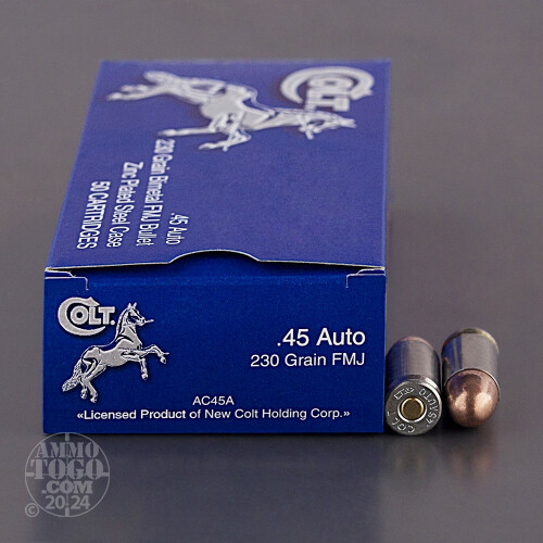 Cheap 45 ACP (Auto) ammo - Bulk Colt Full Metal Jacket (FMJ) 500 Round ...