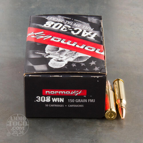 Cheap 308 Winchester (7.62X51) ammo - Bulk Norma Full Metal Jacket (FMJ ...