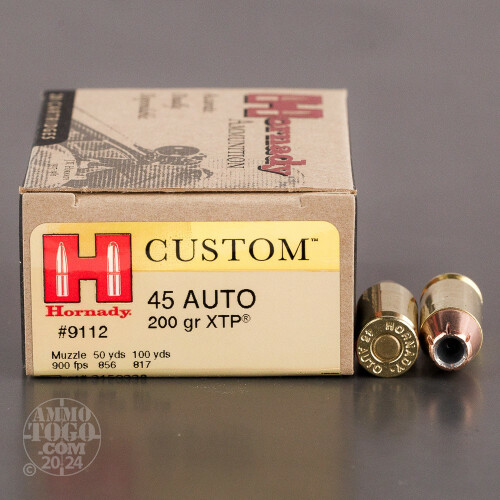 45 ACP (Auto) Jacketed Hollow-Point (JHP) Ammo for Sale by Hornady ...