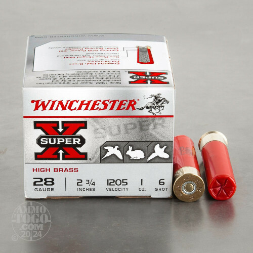 28 Gauge Ammo - 25 Rounds of 1 oz. #6 Shot by Winchester