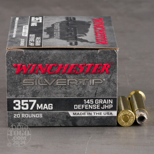 357 Magnum Ammo - 20 Rounds of 145 Grain Jacketed Hollow-Point (JHP) by ...