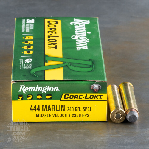 444 Marlin Ammunition for Sale. Remington 240 Grain Soft-Point (SP ...