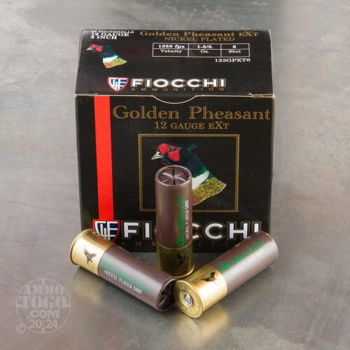 12 Gauge Ammo - 25 Rounds of 1-5/8 oz. #6 Shot by Fiocchi