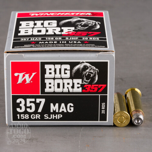 357 Magnum Ammo - 20 Rounds of 158 Grain Semi-Jacketed Hollow-Point ...