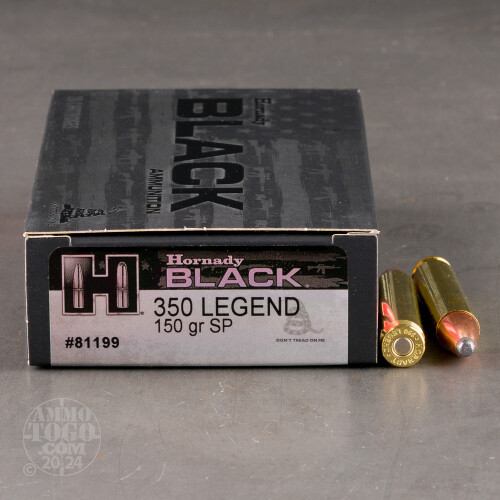 350 Legend Ammunition for Sale. Hornady 150 Grain Soft-Point (SP) - 20 ...