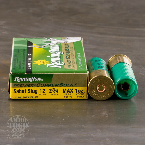 12 Gauge Sabot Slug Ammo for Sale by Remington - 5 Rounds