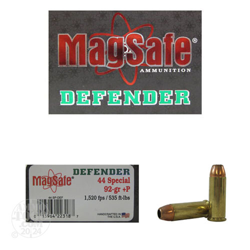 44 S&W Special Ammunition for Sale. Magsafe Ammo 92 Grain Jacketed ...