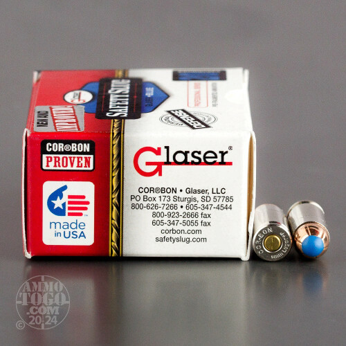 9mm Luger (9x19) Pre-Fragmented Ammo for Sale by Glaser Safety Slug ...
