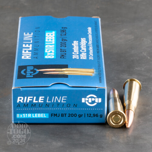 8 x 50R LEBEL Ammo - 20 Rounds of 200 Grain Full Metal Jacket (FMJ) by ...