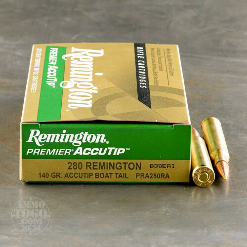 280 Remington Ammunition for Sale. Remington 140 Grain AccuTip - 20 Rounds