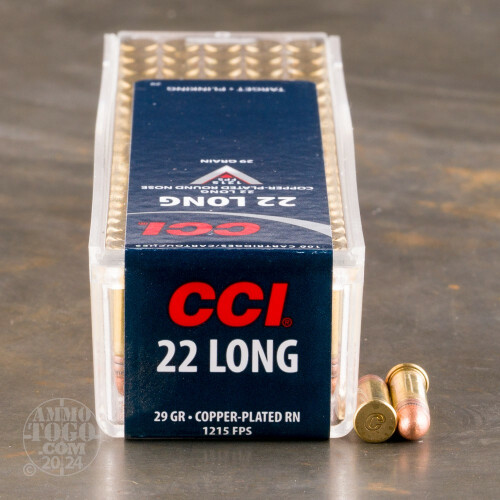 22 Long Ammunition for Sale. CCI 29 Grain Copper-Plated Round Nose ...