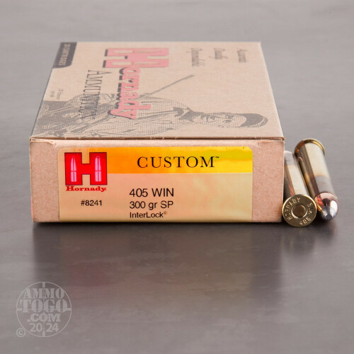.405 WINCHESTER Ammo - 20 Rounds of 300 Grain Soft-Point (SP) by Hornady