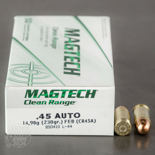 45 ACP (Auto) Ammunition for Sale. Magtech 230 Grain Full Metal Jacket ...