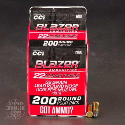 Cheap 22 Long Rifle (LR) ammo - Bulk Blazer Lead Round Nose (LRN) 2000 ...