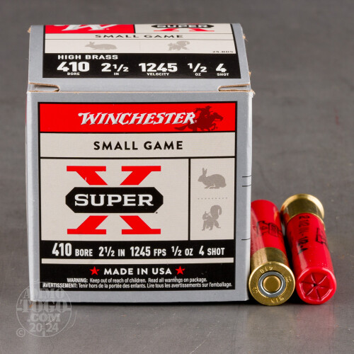 410 Gauge #4 Shot Ammo for Sale by Winchester - 25 Rounds