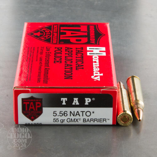 5.56x45mm Ammunition for Sale. Hornady 55 Grain GMX - 20 Rounds
