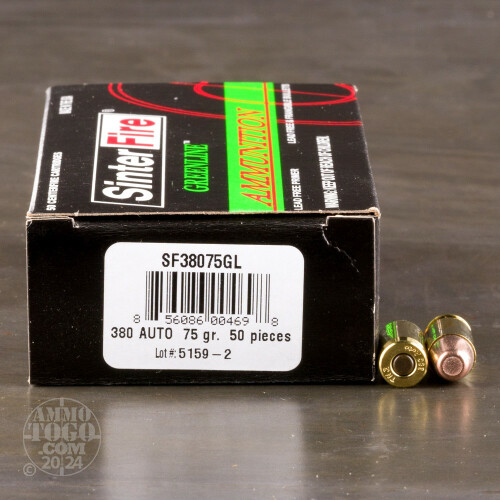 380 Auto (ACP) Frangible Ammo for Sale by SinterFire - 50 Rounds