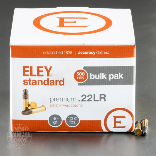 Cheap 22 Long Rifle (LR) ammo - Bulk Eley Lead Round Nose (LRN) 500 ...