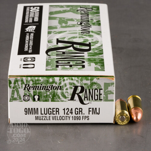 Cheap 9mm Luger (9x19) ammo - Bulk Remington Full Metal Jacket (FMJ ...