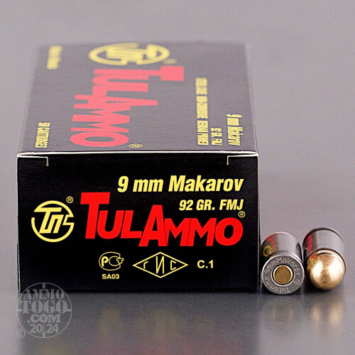 Cheap 9mm Makarov (9x18mm) ammo - Bulk Tula Cartridge Works Full Metal ...