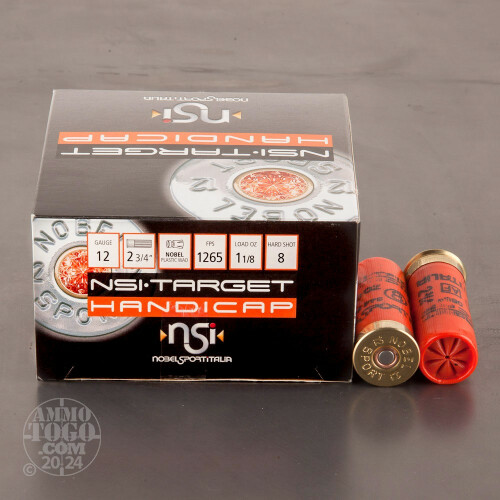 12 Gauge #8 Shot Ammo for Sale by NobelSport - 25 Rounds