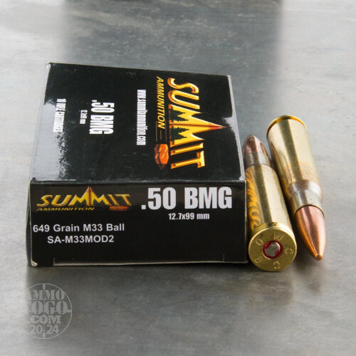 50 BMG Full Metal Jacket (FMJ) Ammo for Sale by Summit Ammunition - 80 ...