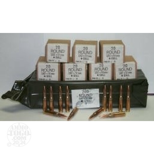 308 Winchester (7.62X51) Ammunition for Sale. Military Surplus 147 ...