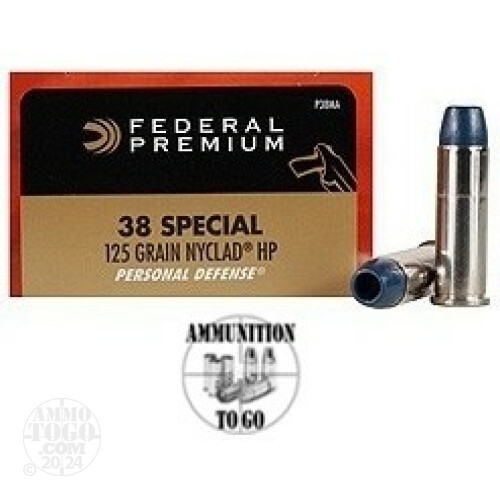 38 Special Ammo - 20 Rounds of 125 Grain Jacketed Hollow-Point (JHP) by ...