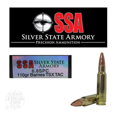 6.8 SPC Hollow Point Ammo for Sale by Silver State Armory - 200 Rounds
