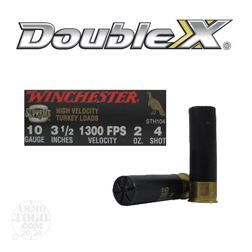 10 Gauge Ammo - 10 Rounds of 2 oz. #4 Shot by Winchester